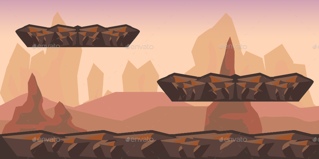 10 Platformer Game Backgrounds Set 02 by pasilan | GraphicRiver
